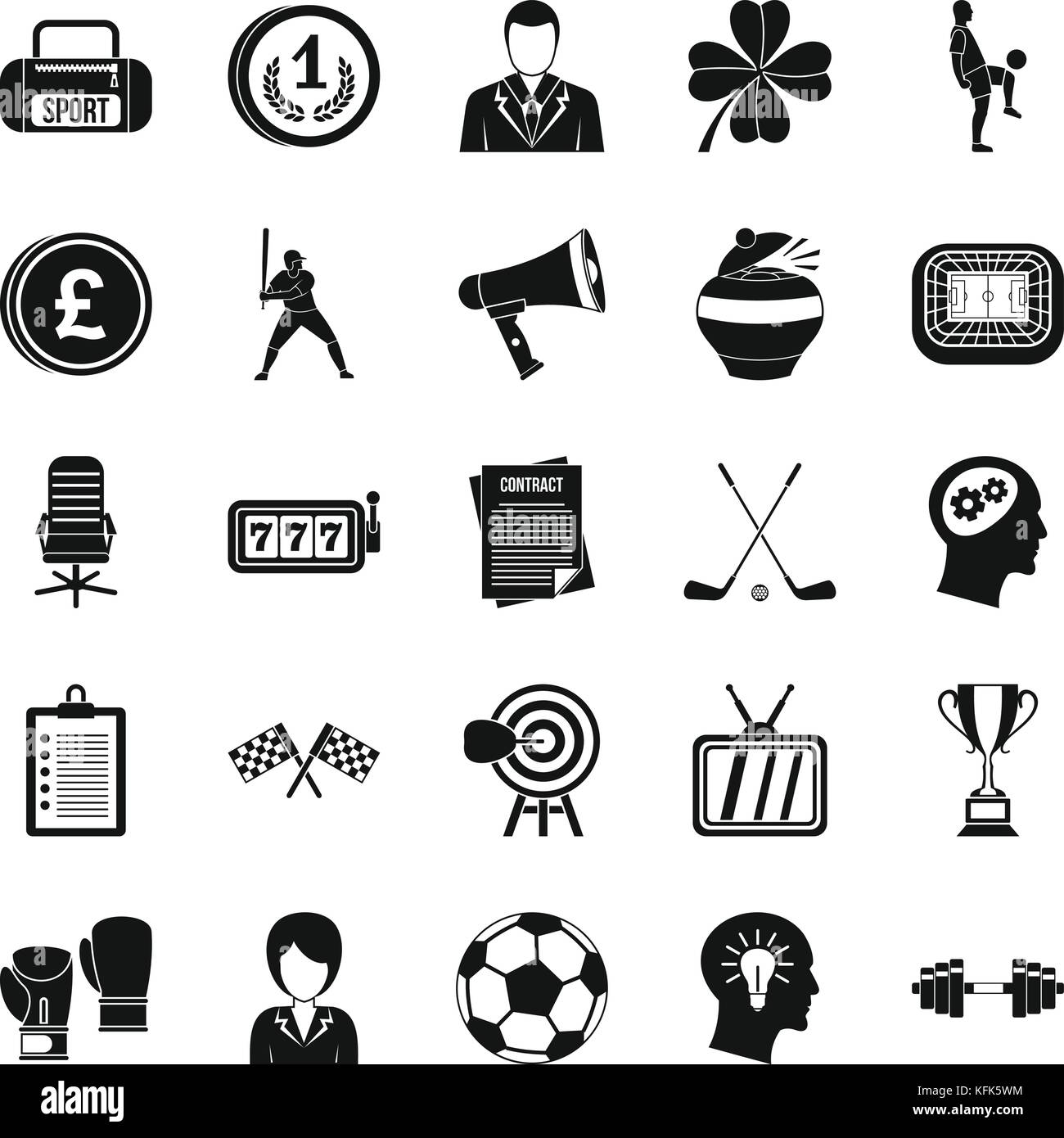 Fictitious match icons set, simple style Stock Vector Image & Art - Alamy