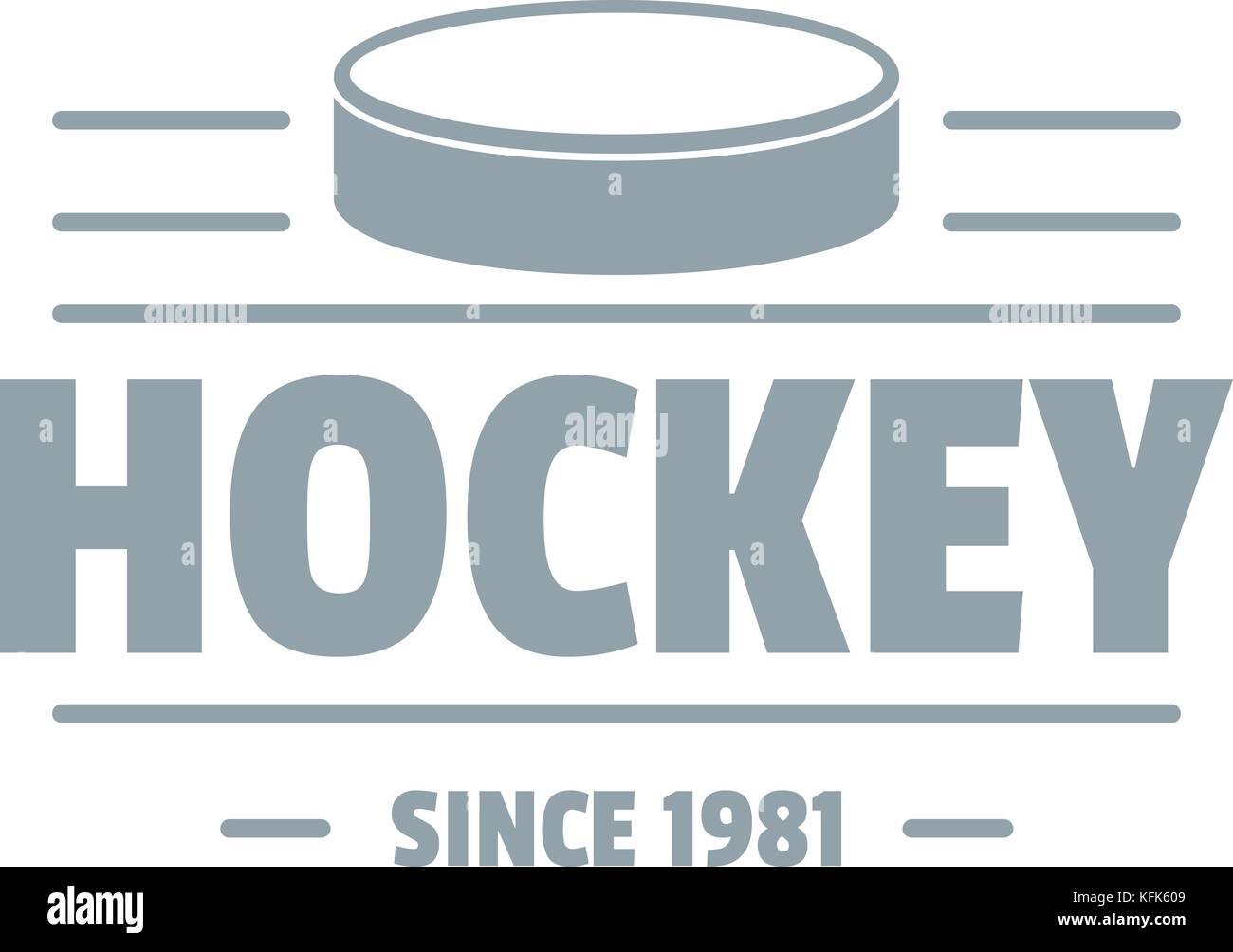 Hockey logo, simple gray style Stock Vector Image & Art - Alamy