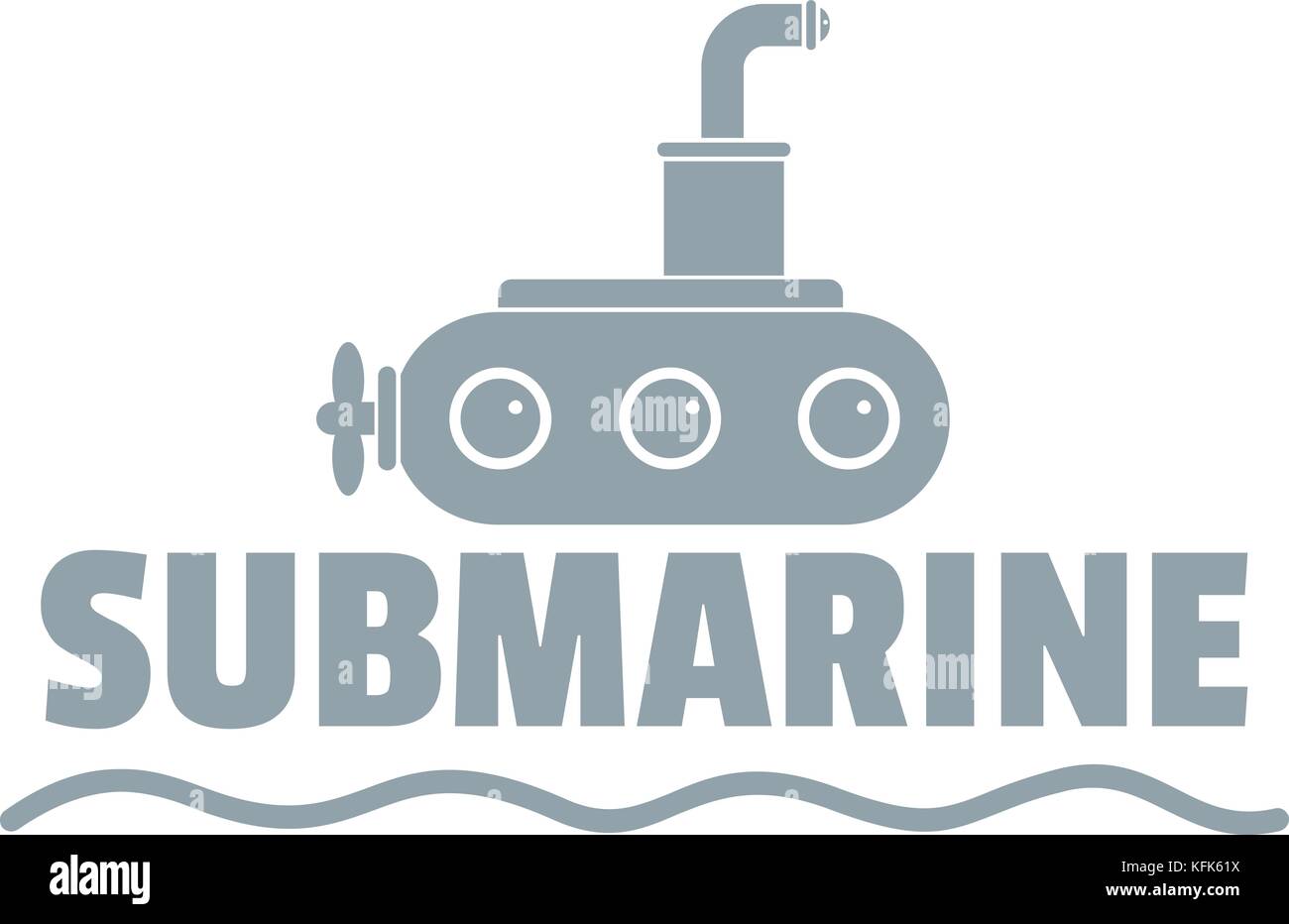 Submarine logo, simple gray style Stock Vector Image & Art - Alamy