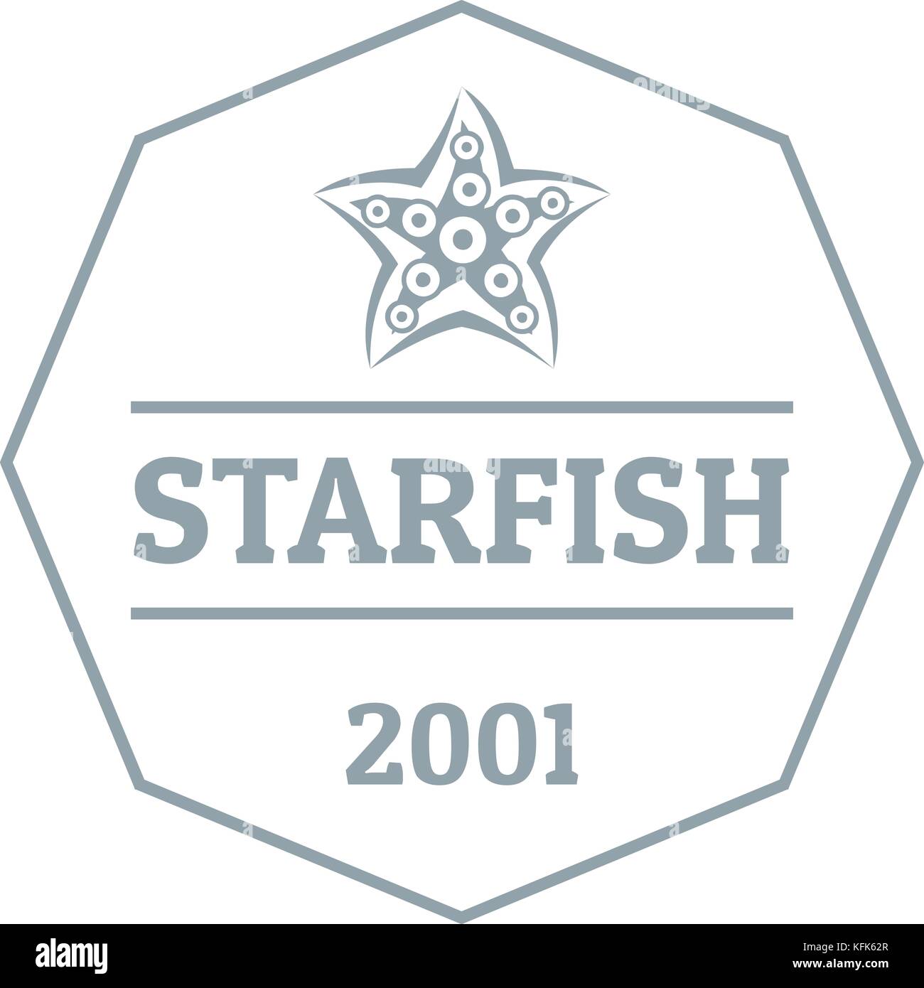 Starfish logo, simple gray style Stock Vector Image & Art - Alamy