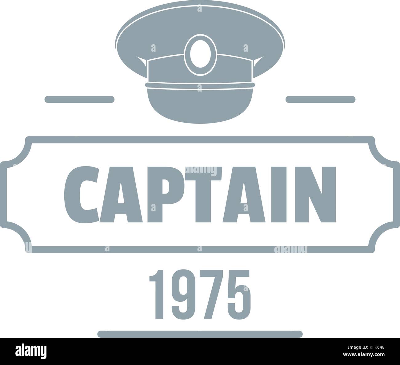 Captain logo, simple gray style Stock Vector Image & Art - Alamy