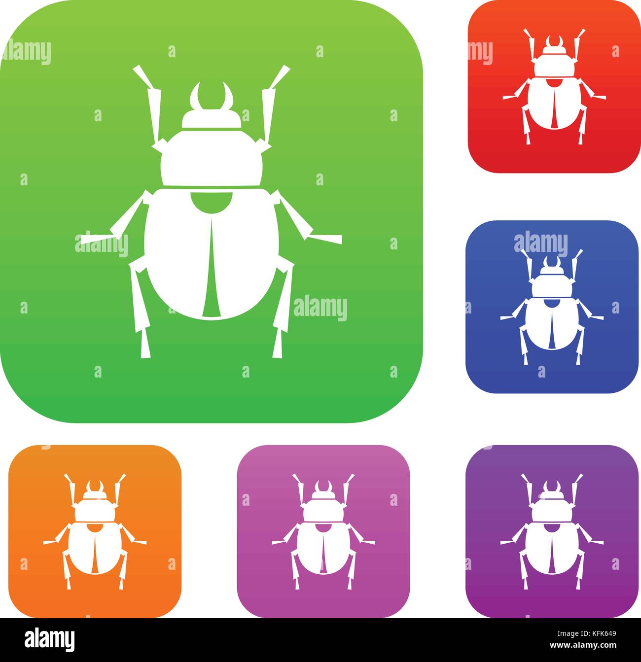 Scarab set color collection Stock Vector Image & Art - Alamy