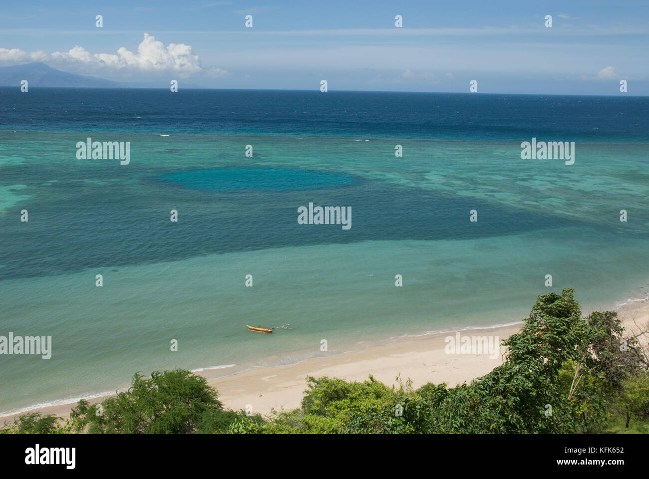 North coast of Timor-Leste (East Timor), east of Dili. Atauro Island is ...