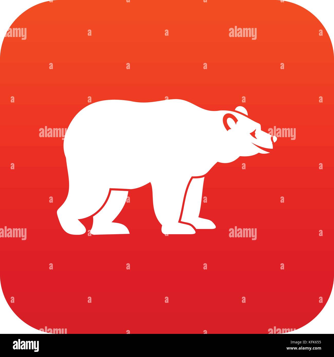 Bear icon digital red Stock Vector Image & Art - Alamy