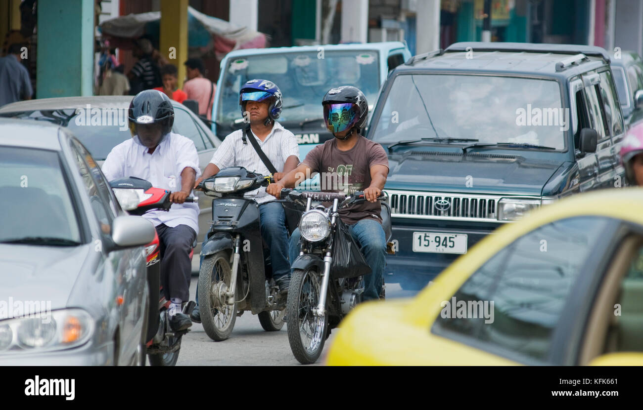 Traffic on a busy street in Dili, Timor-Leste (East Timor Stock Photo ...