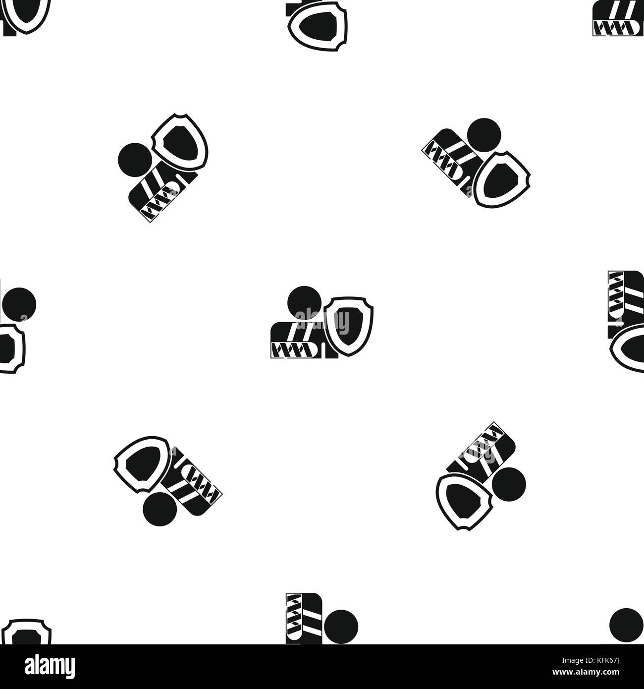 oken arm and safety shield pattern seamless black Stock Vector Image ...