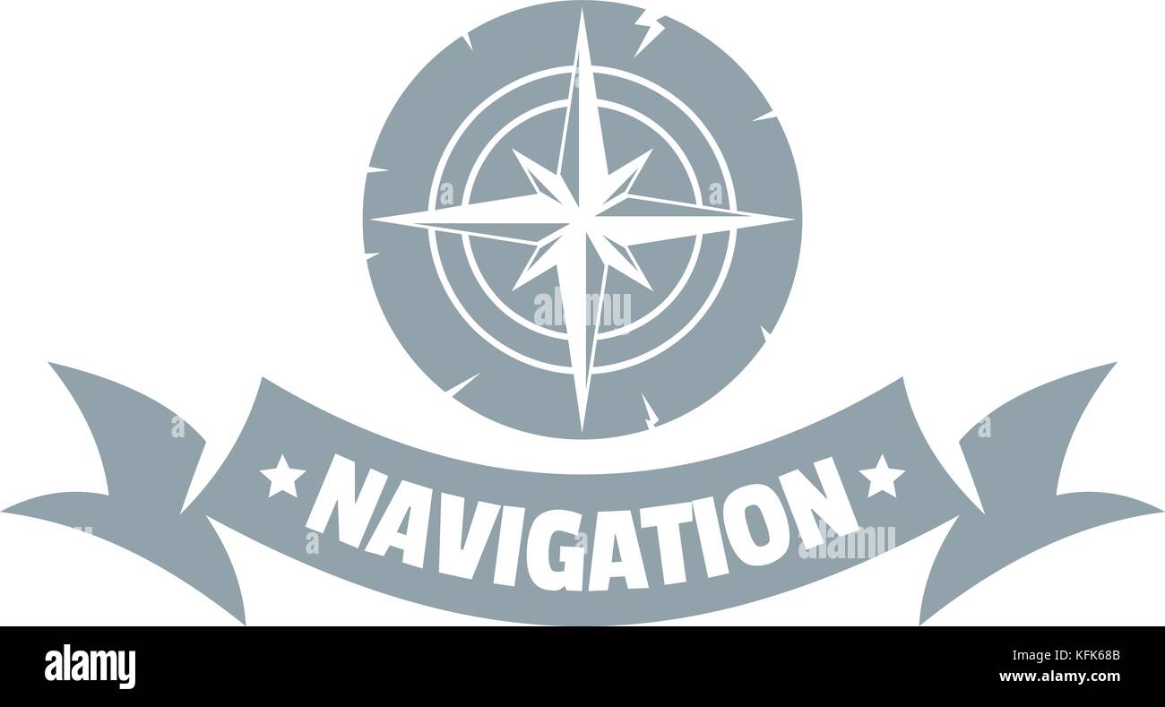 Navigation logo, simple gray style Stock Vector Image & Art - Alamy