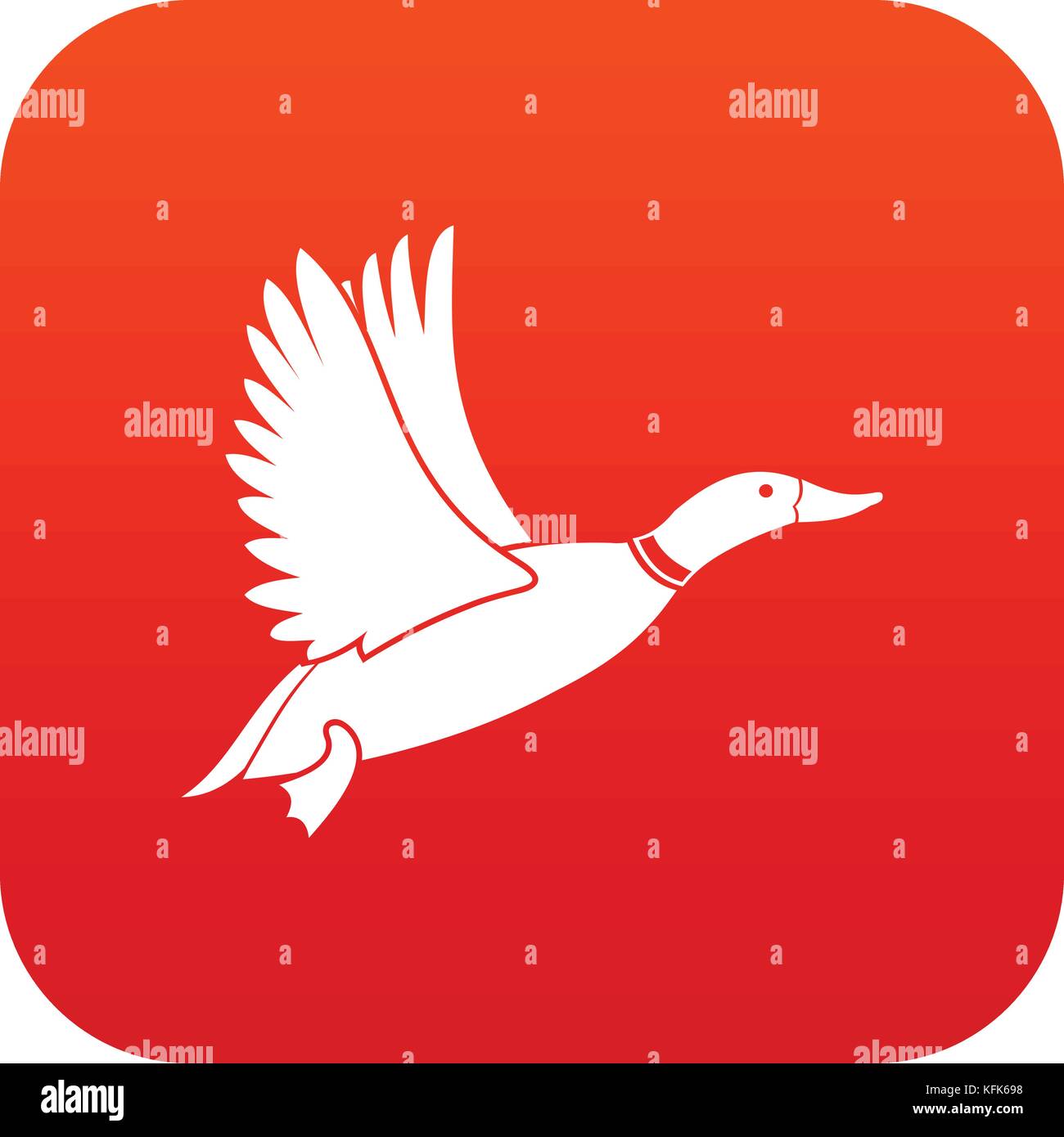 Duck icon digital red Stock Vector Image & Art - Alamy