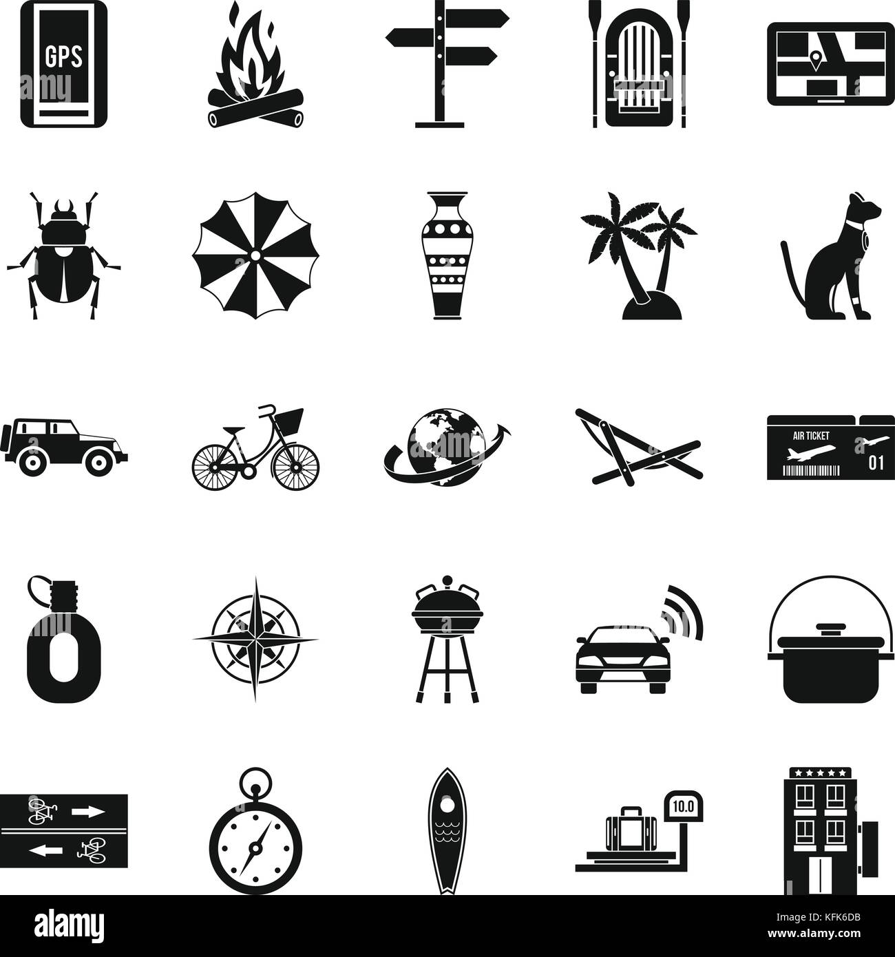 New holiday icons set, simple style Stock Vector Image & Art - Alamy