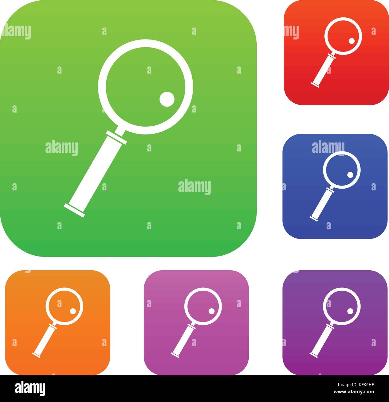 Loupe set color collection Stock Vector Image & Art - Alamy