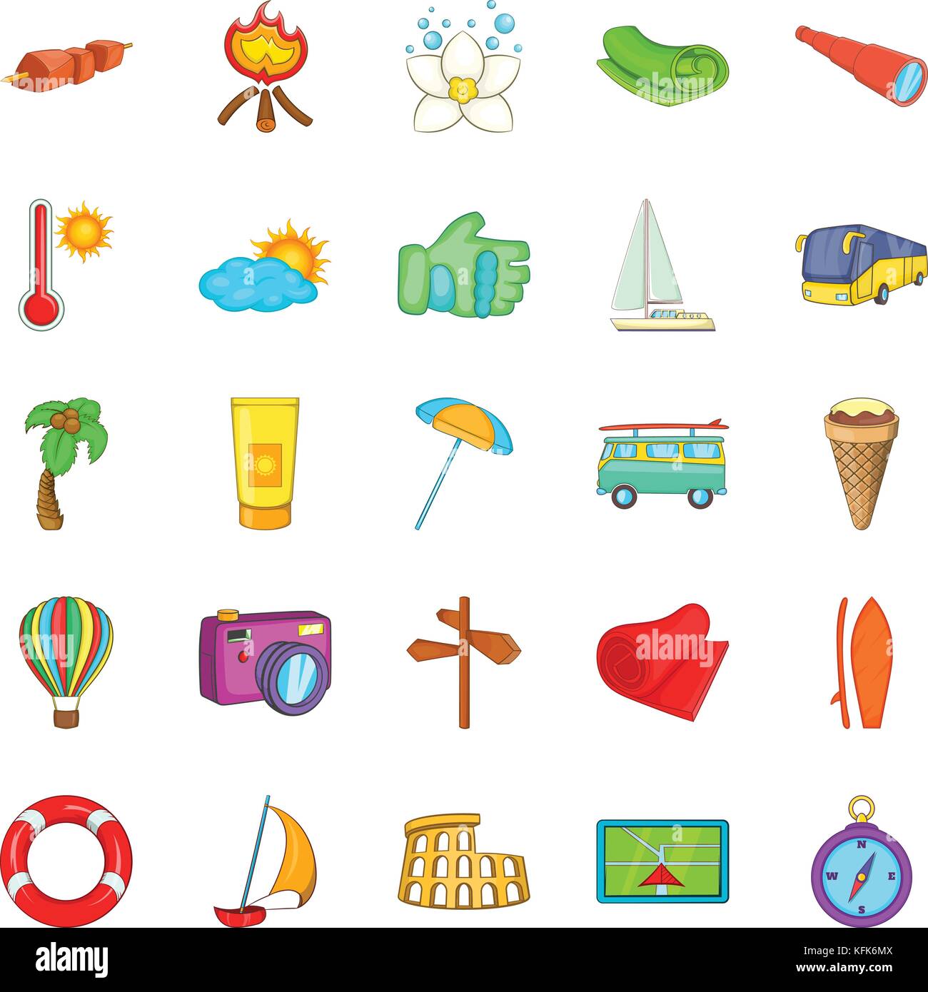 All included icons set, cartoon style Stock Vector Image & Art - Alamy
