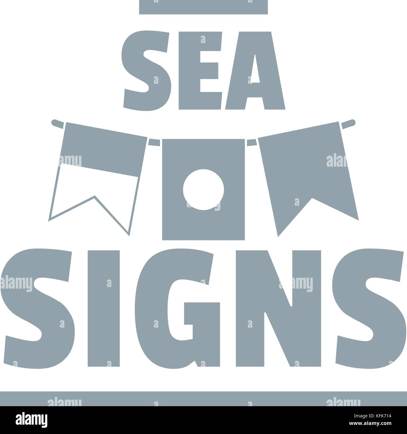 Sea signs logo, simple gray style Stock Vector Image & Art - Alamy