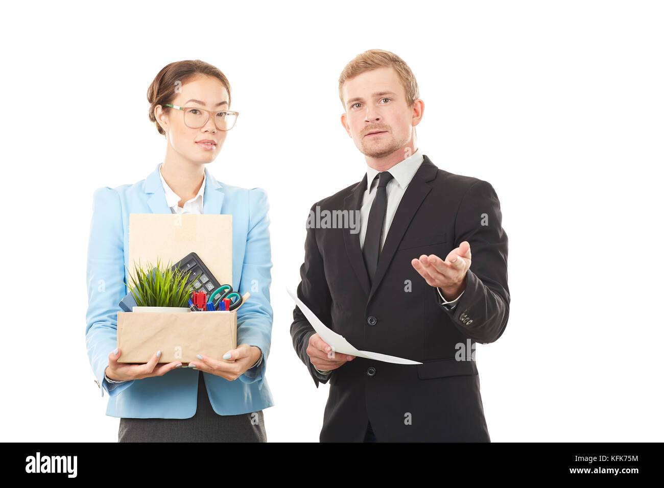 Employee and HR manager Stock Photo - Alamy