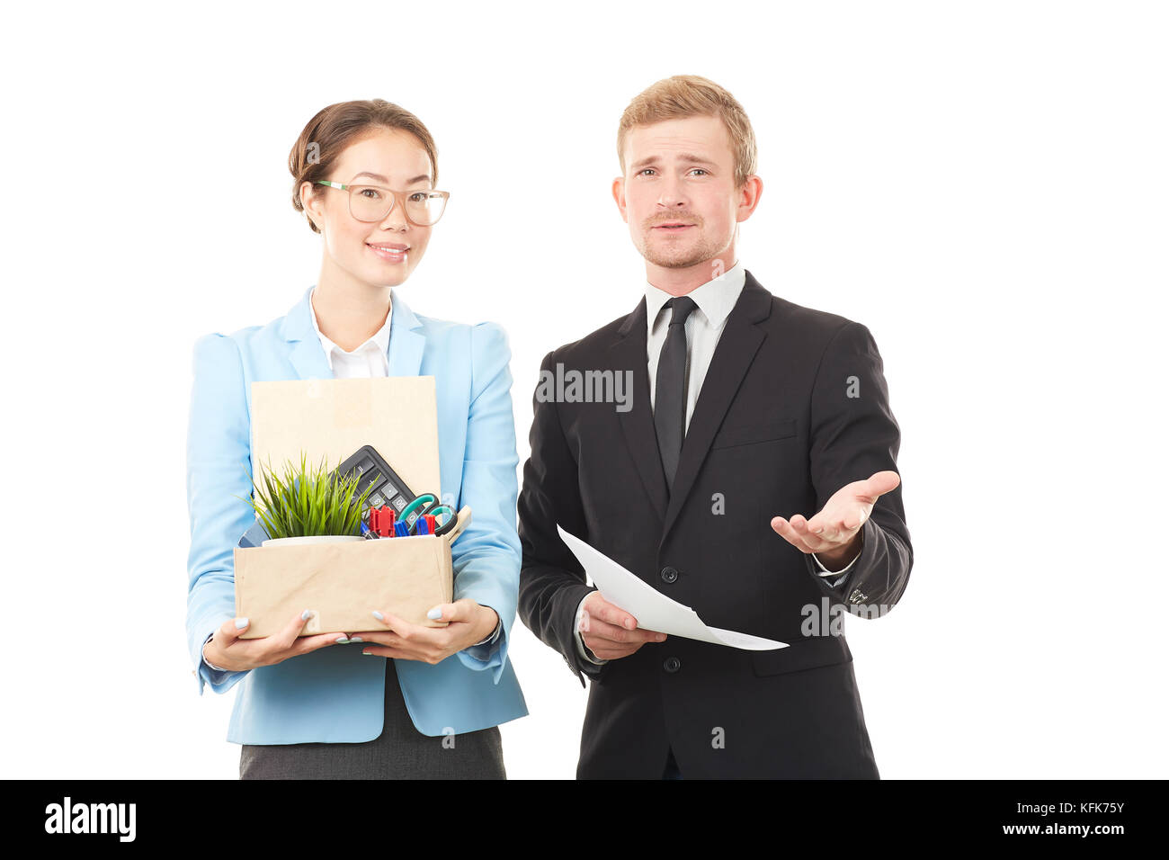 Employee and HR manager Stock Photo - Alamy