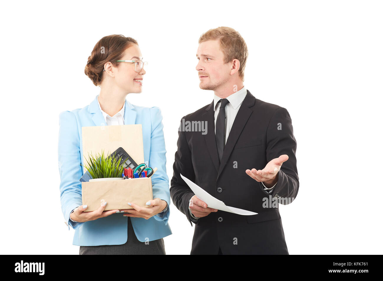 Employee and HR manager Stock Photo - Alamy