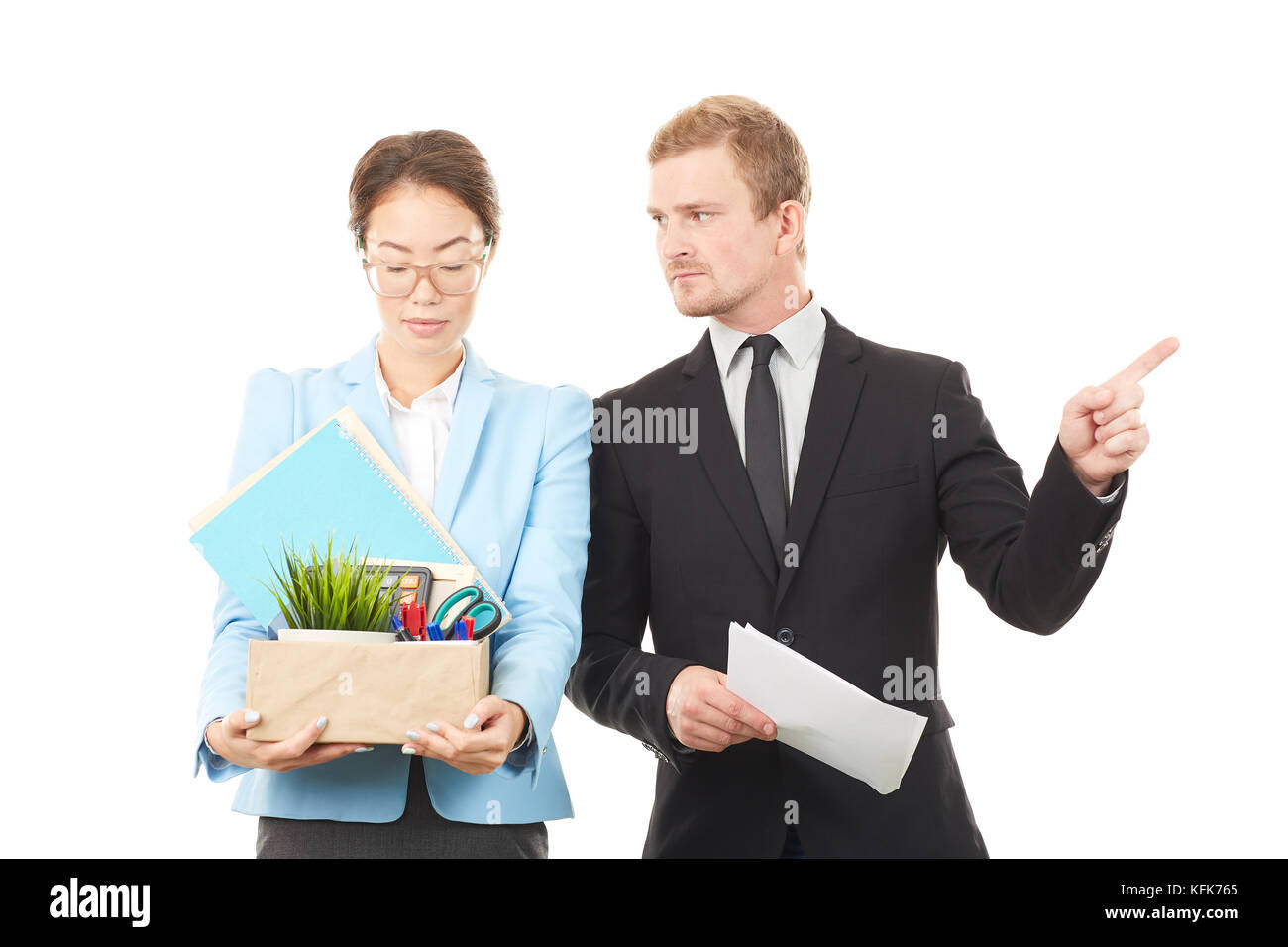 Employee and HR manager Stock Photo - Alamy