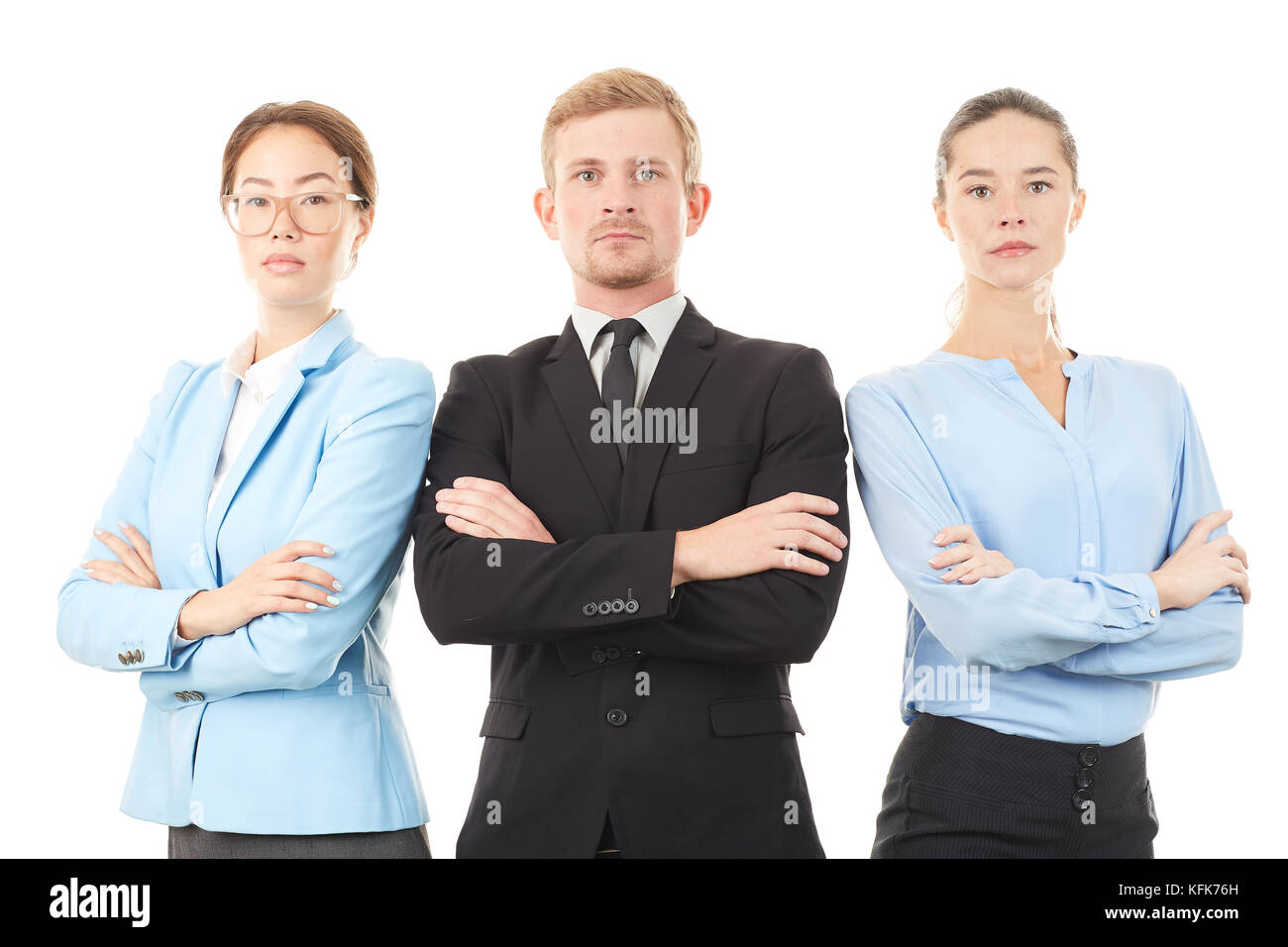Business team of three Stock Photo - Alamy