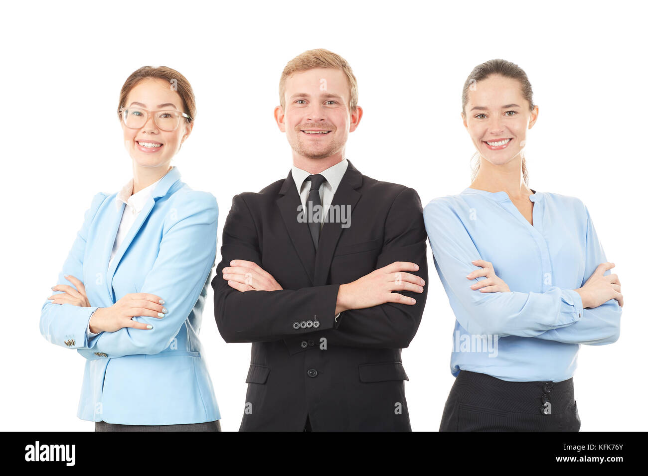 Business team of three Stock Photo - Alamy