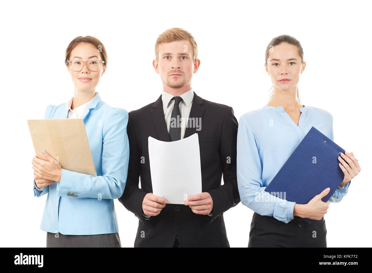 Business team of three Stock Photo - Alamy