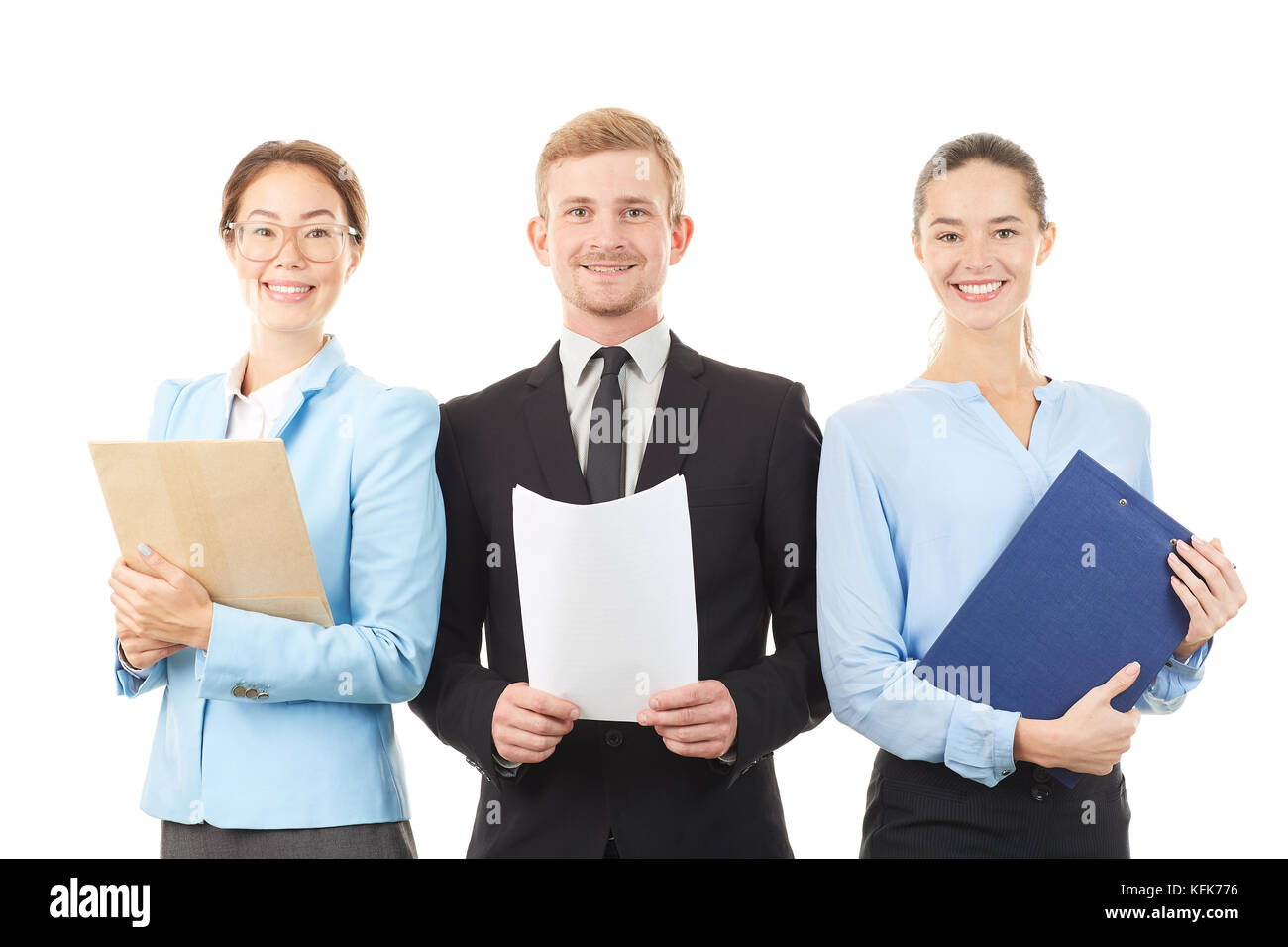 Business team of three Stock Photo - Alamy
