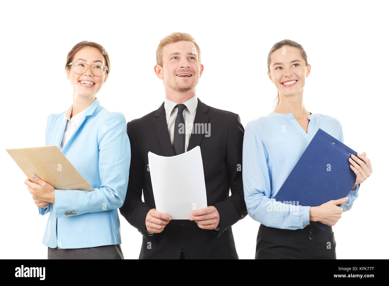 Business team of three Stock Photo - Alamy