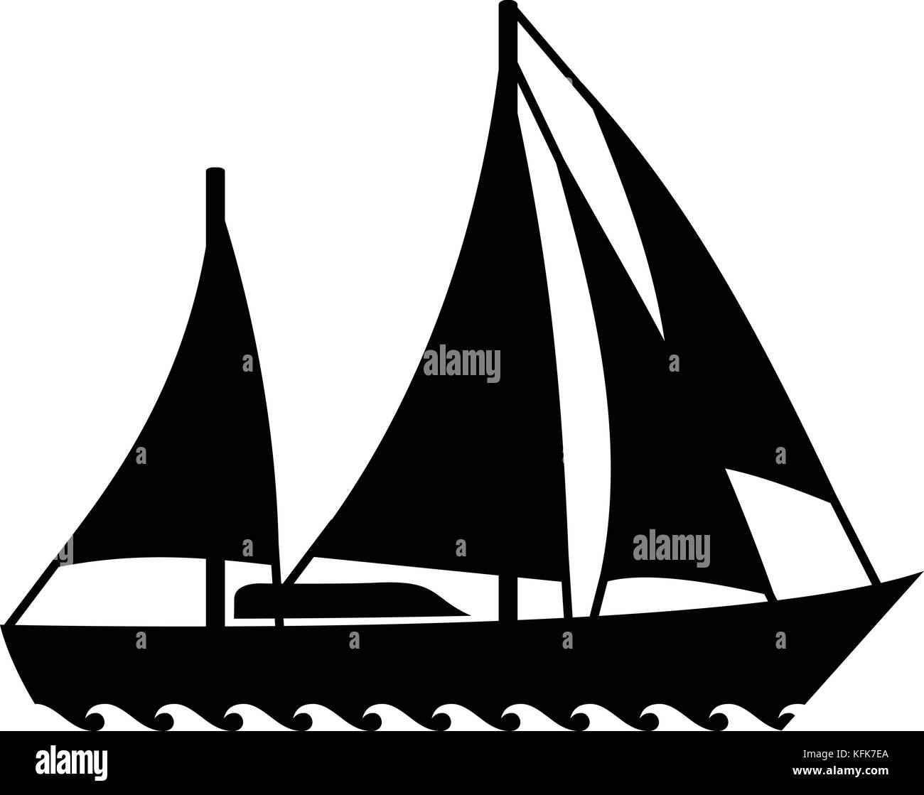 Sailing ship icon, simple style Stock Vector Image & Art - Alamy