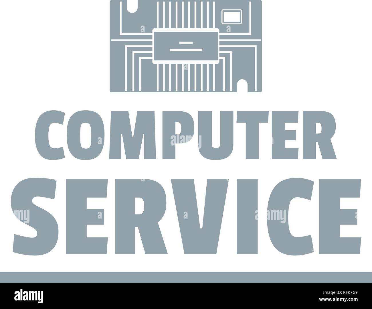 Computer service logo, simple gray style Stock Vector Image & Art - Alamy