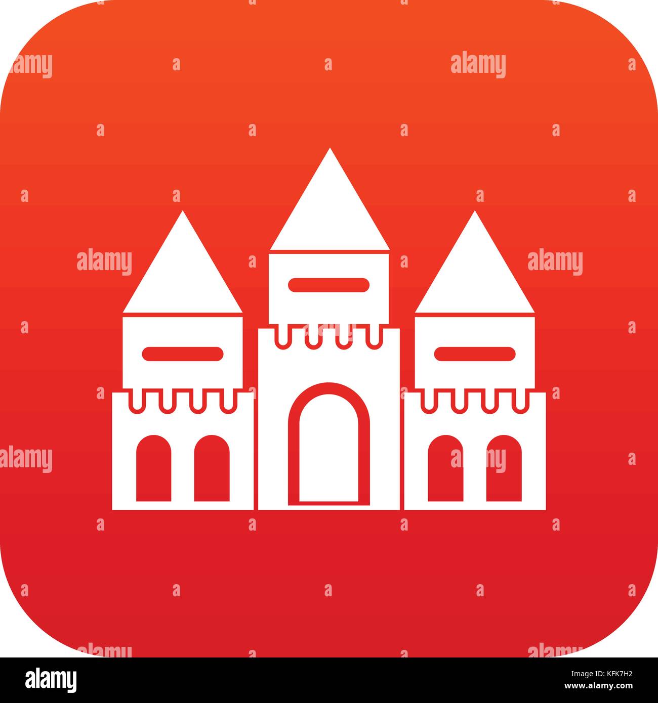 Children house castle icon digital red Stock Vector Image & Art - Alamy