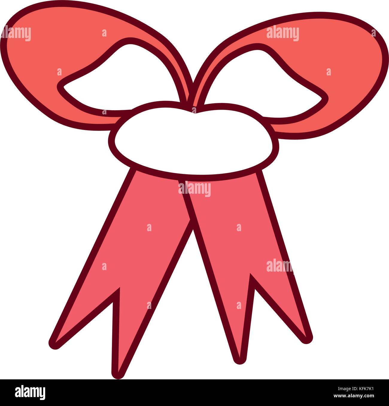 christmas bow vector illustration Stock Vector Image & Art - Alamy