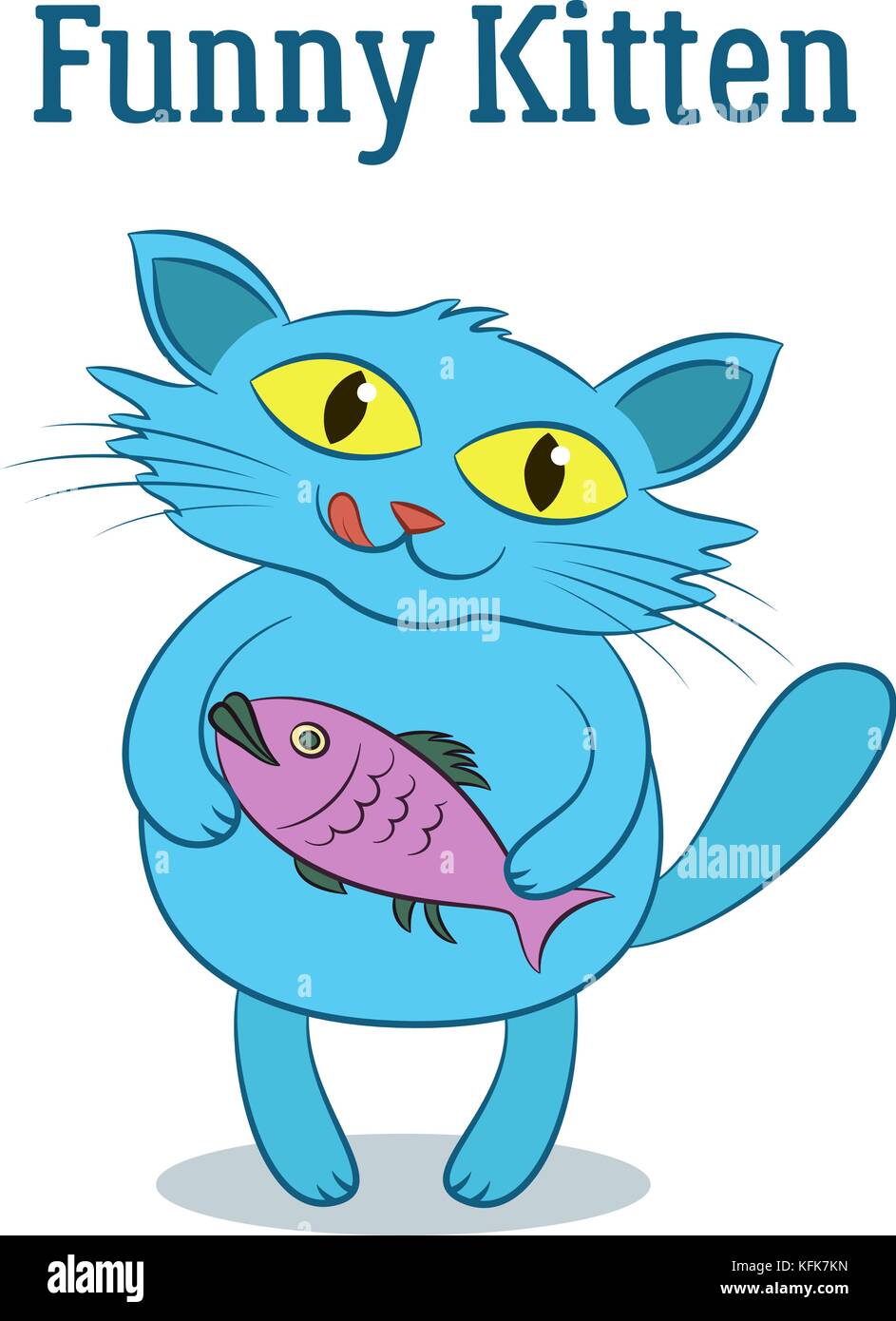 Fish cat Stock Vector Images - Alamy