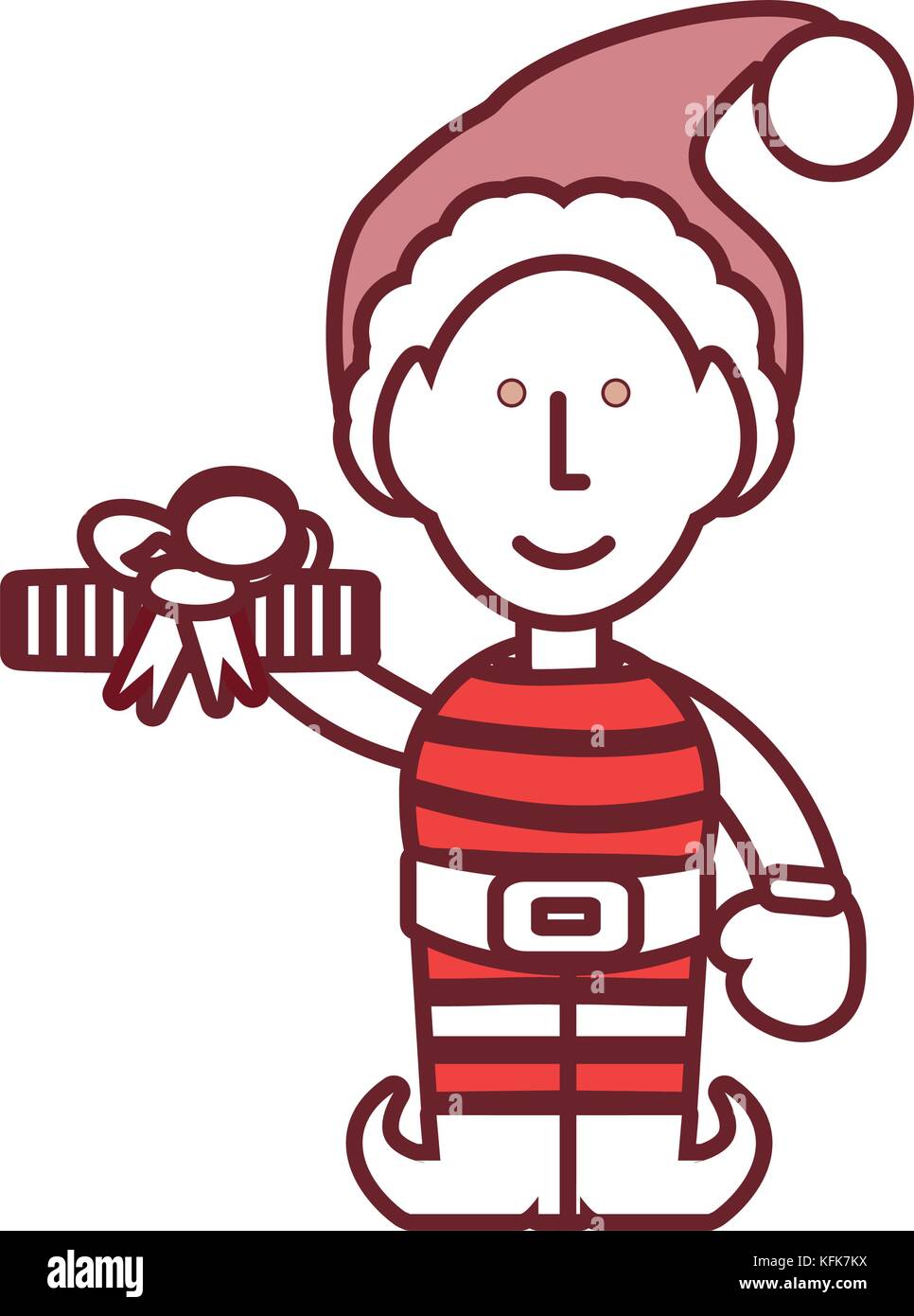 christmas elf vector illustration Stock Vector Image & Art - Alamy