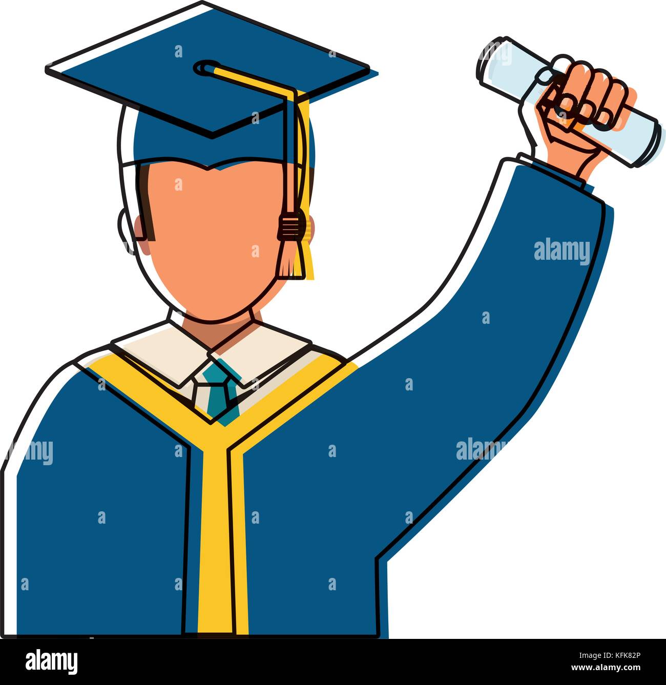 man graduating vector illustration Stock Vector Image & Art - Alamy
