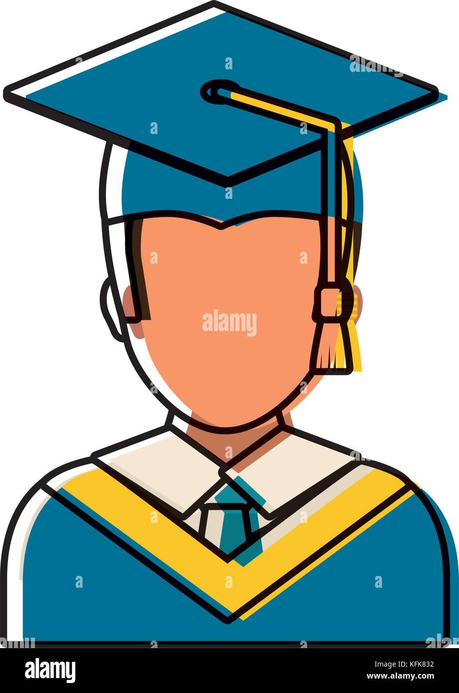 man graduating vector illustration Stock Vector Image & Art - Alamy