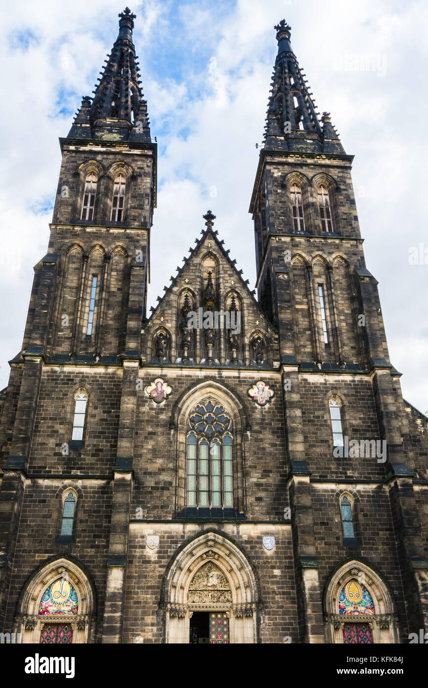 Prague, Czech Republic: Basilica of St. Peter and St. Paul, a neo ...
