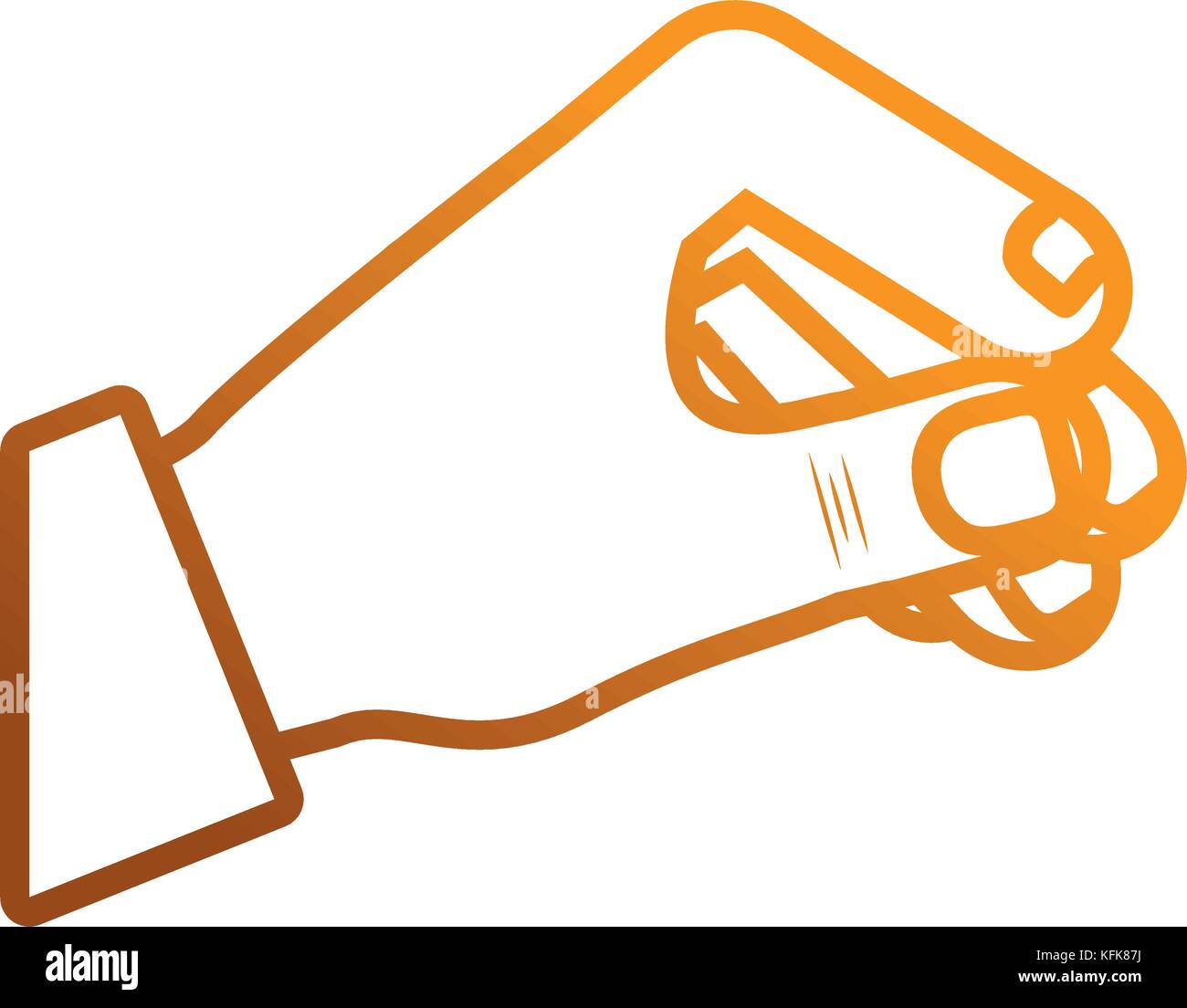 hand vector illustration Stock Vector Image & Art - Alamy