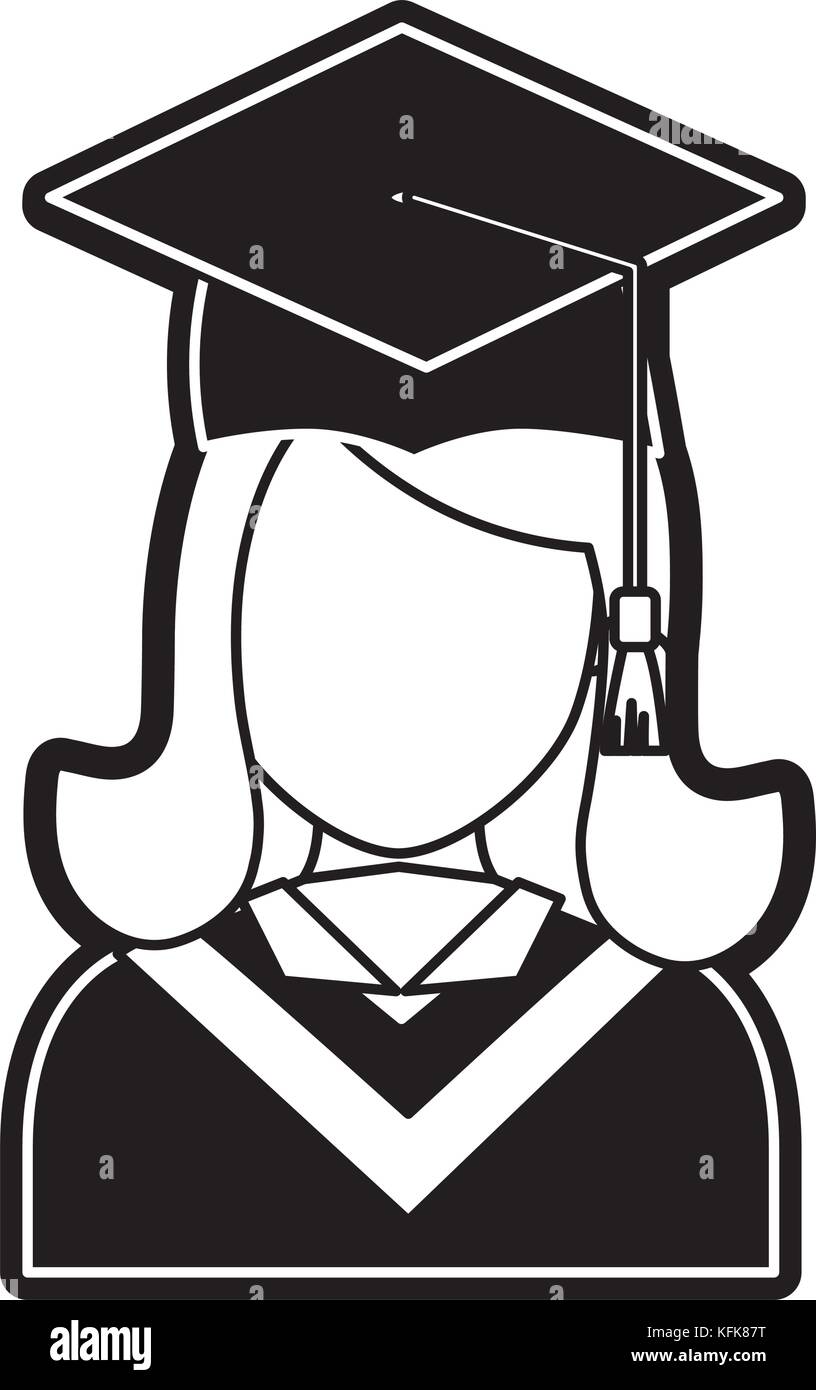 woman graduating vector illustration Stock Vector Image & Art - Alamy