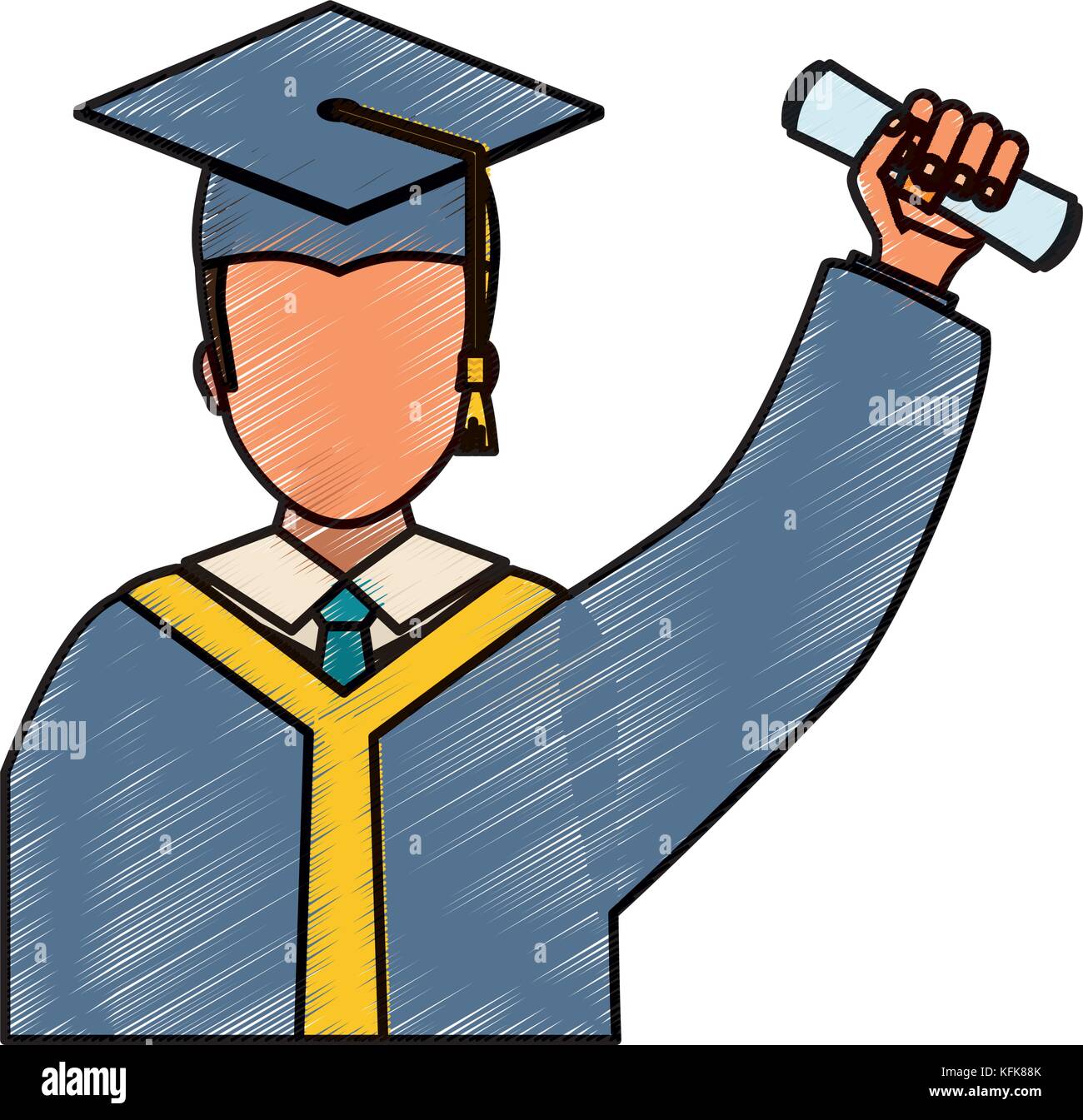 man graduating vector illustration Stock Vector Image & Art - Alamy