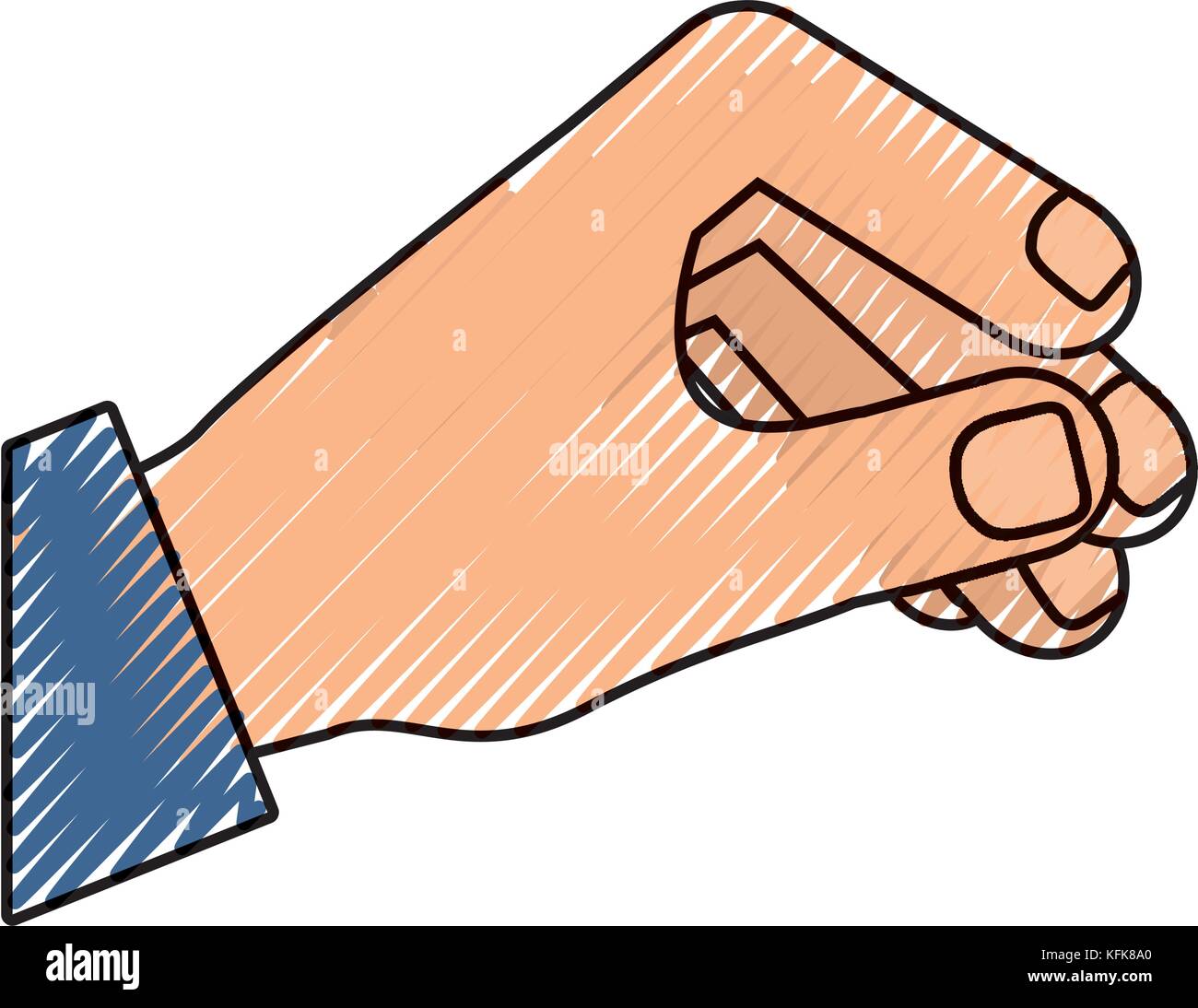 hand vector illustration Stock Vector Image & Art - Alamy