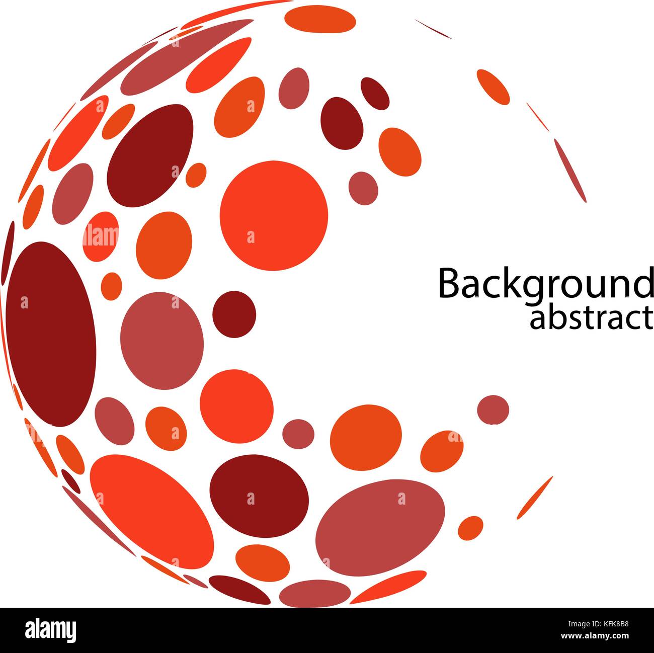 Halftone red circle. Color red dot on white background Stock Vector ...