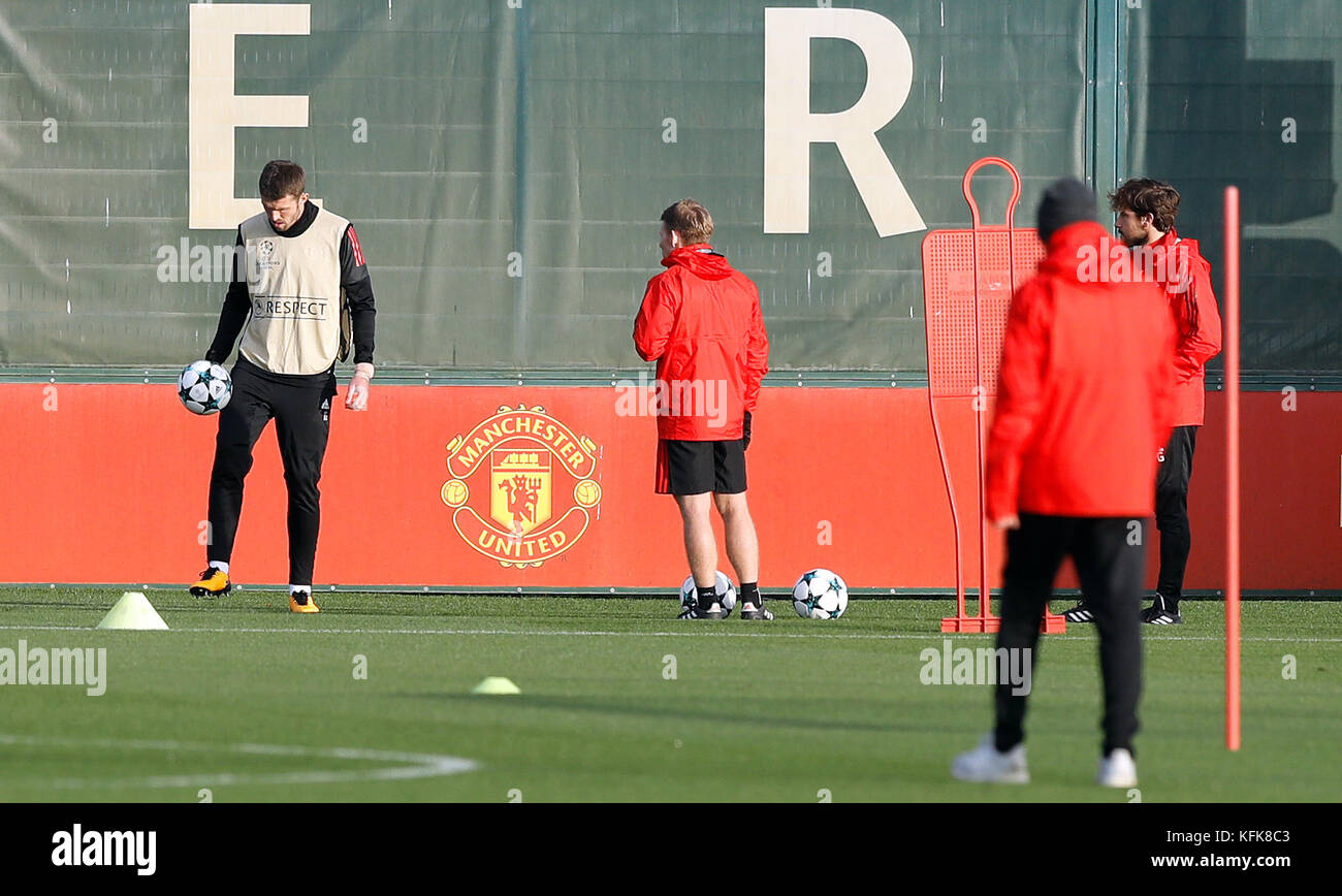 Manchester United's Michael Carrick during the training session at the ...