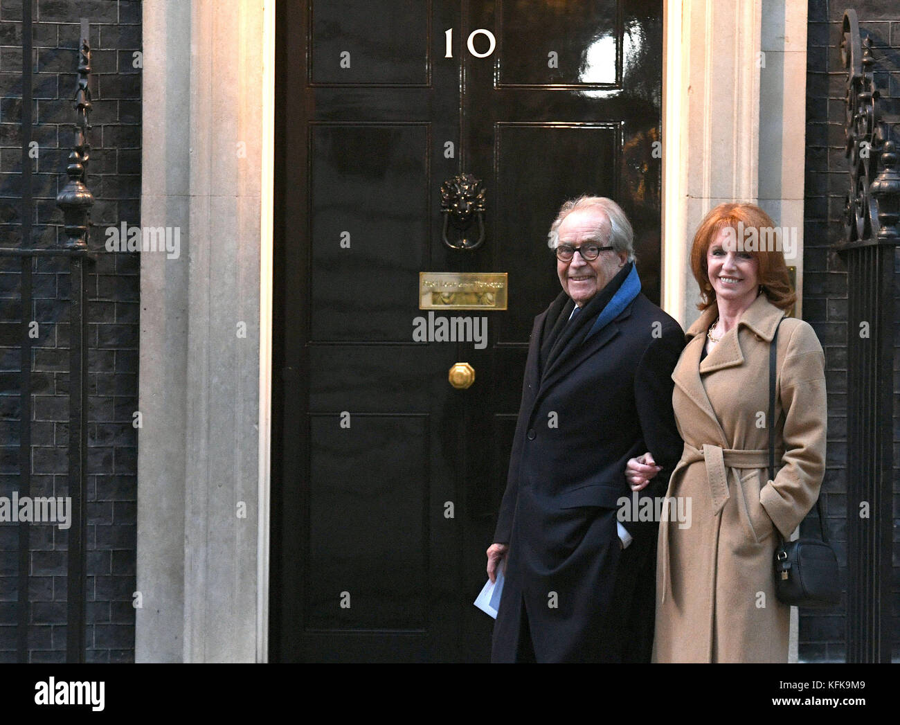 Gerald Scarfe arrives with his wife Jane Asher for a reception hosted ...