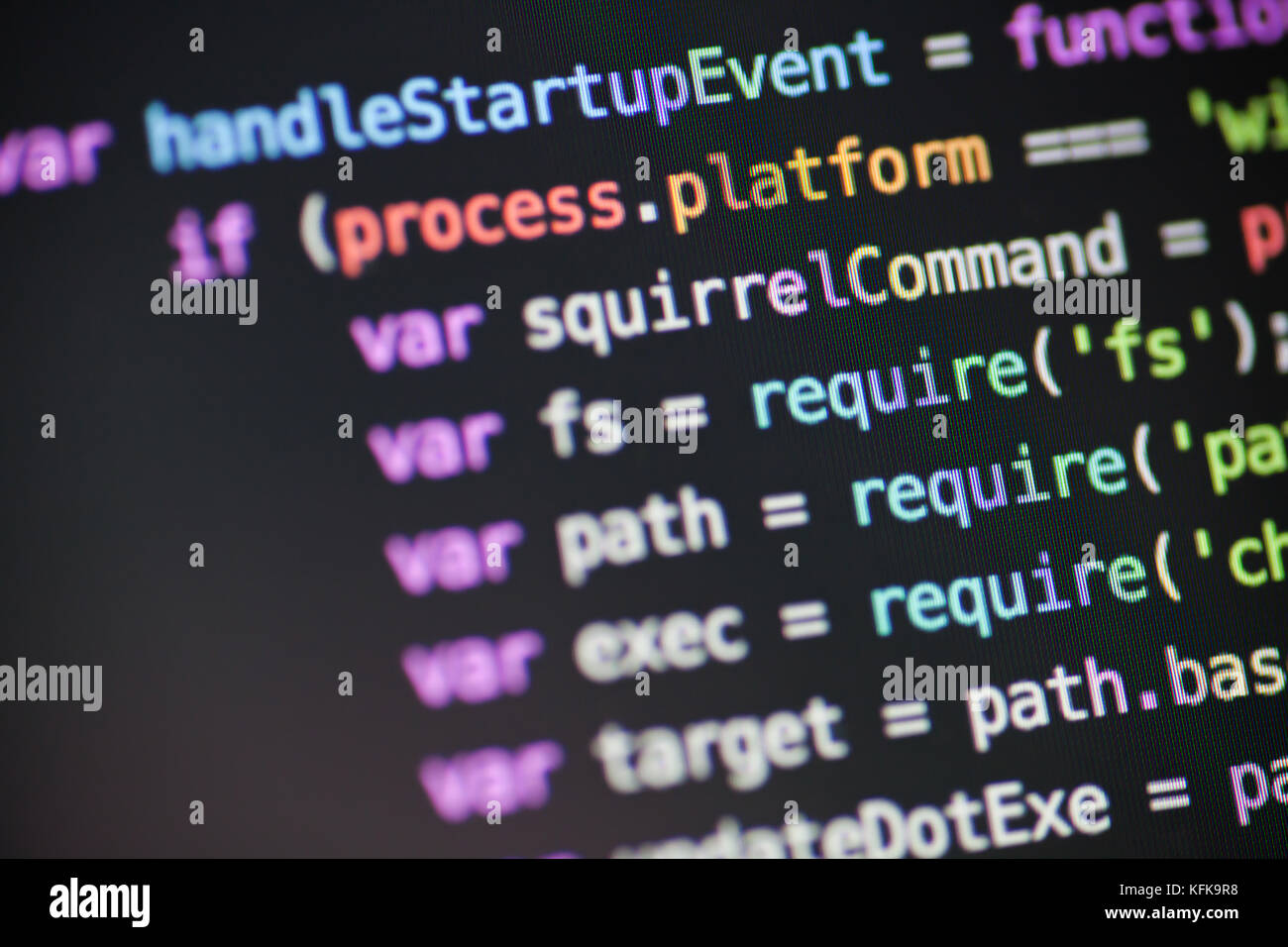 Computer code on the screen Stock Photo - Alamy