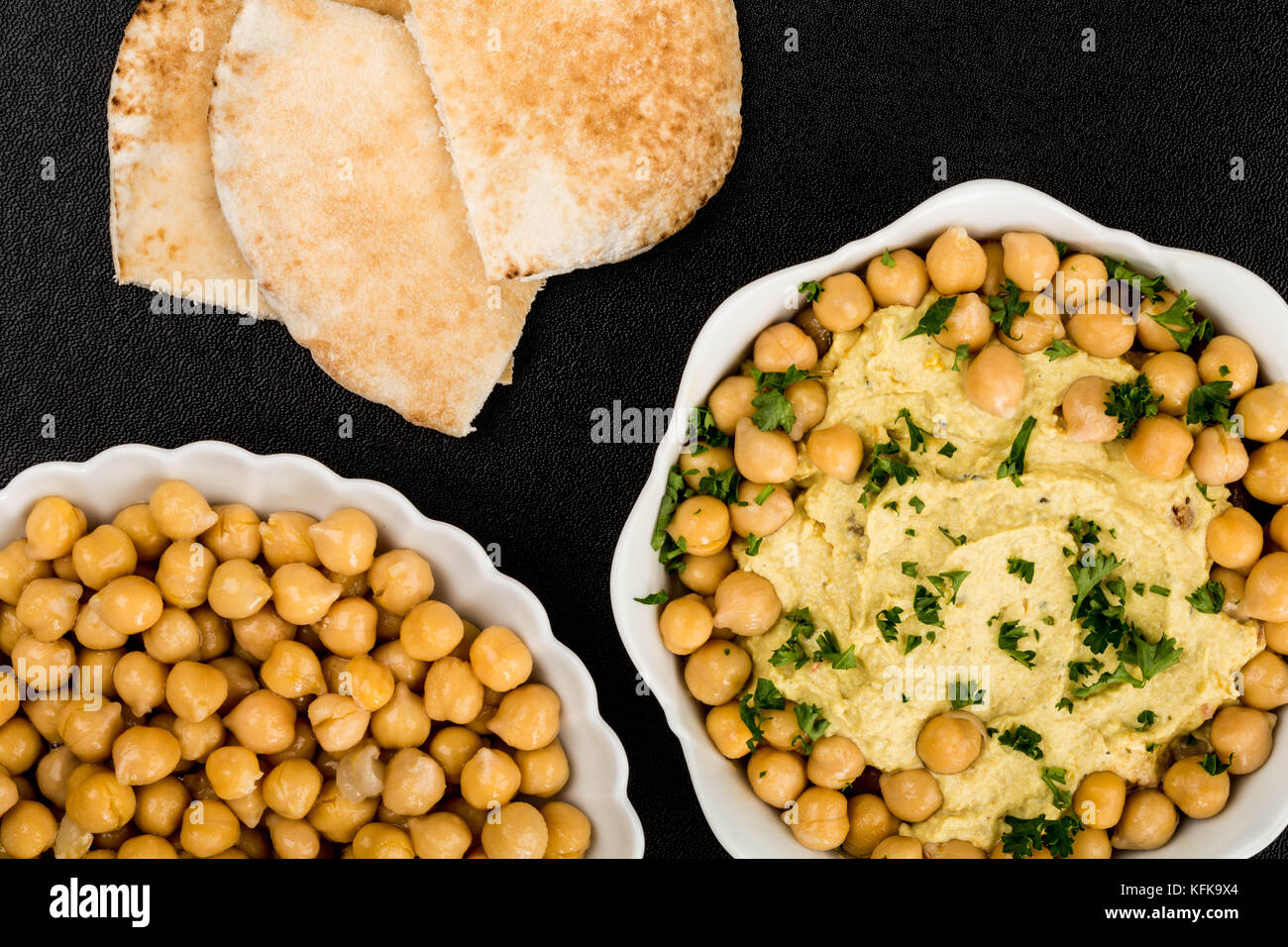 Pitta bread and houmous hi-res stock photography and images - Alamy