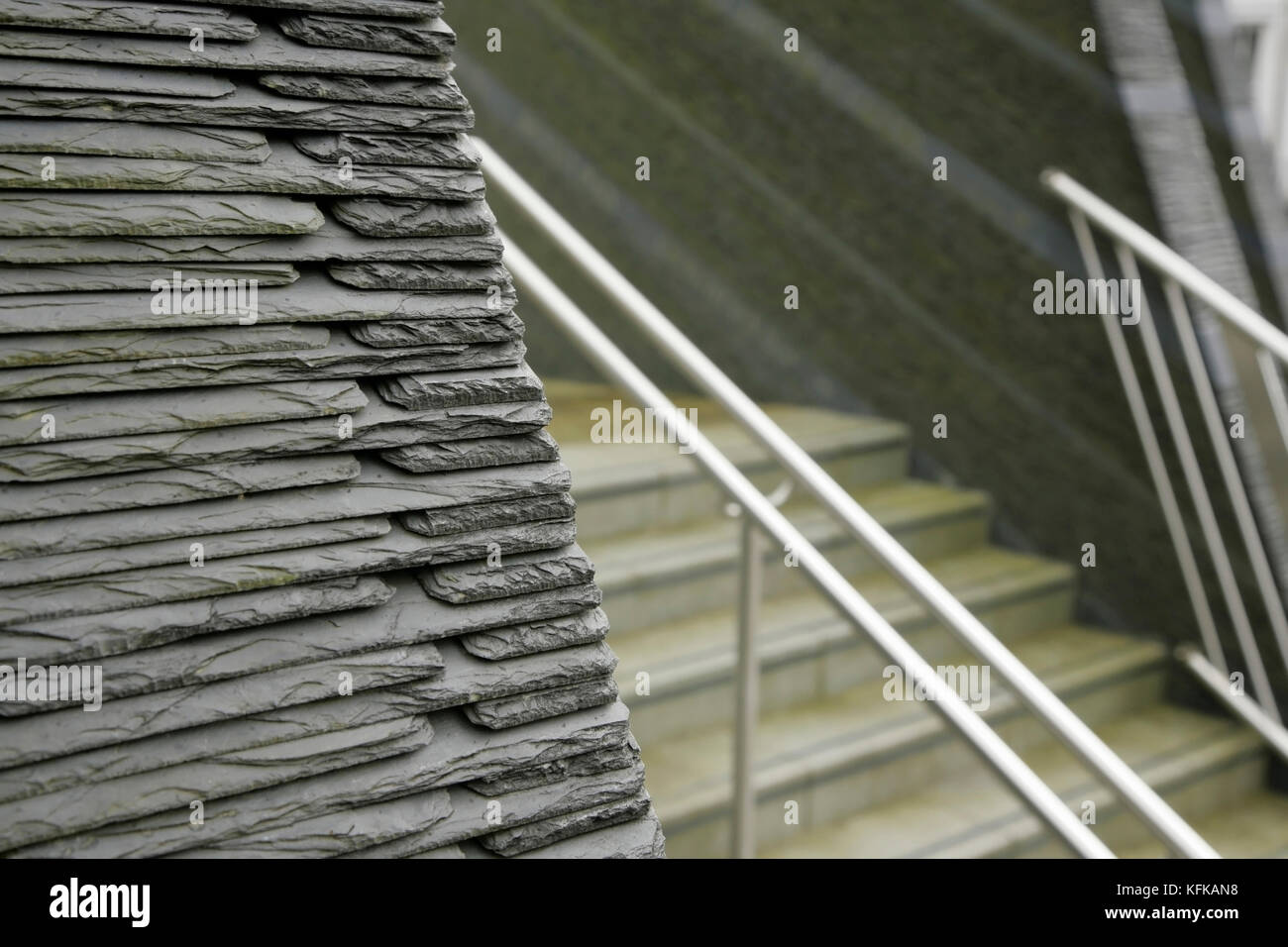 Slate memorial to the many Welsh slate mines and miners, Blaenau ...