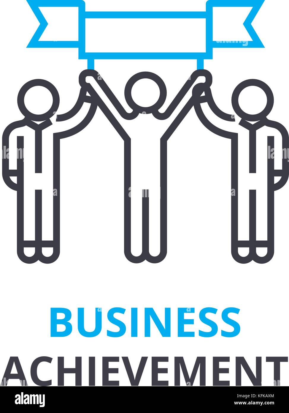 Business achievement concept , outline icon, linear sign, thin line ...