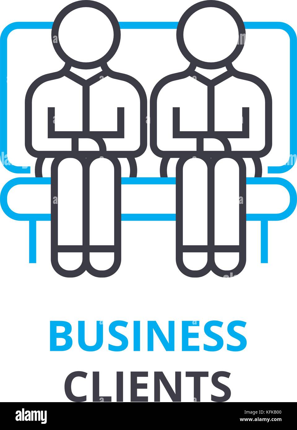 Business clients concept , outline icon, linear sign, thin line ...