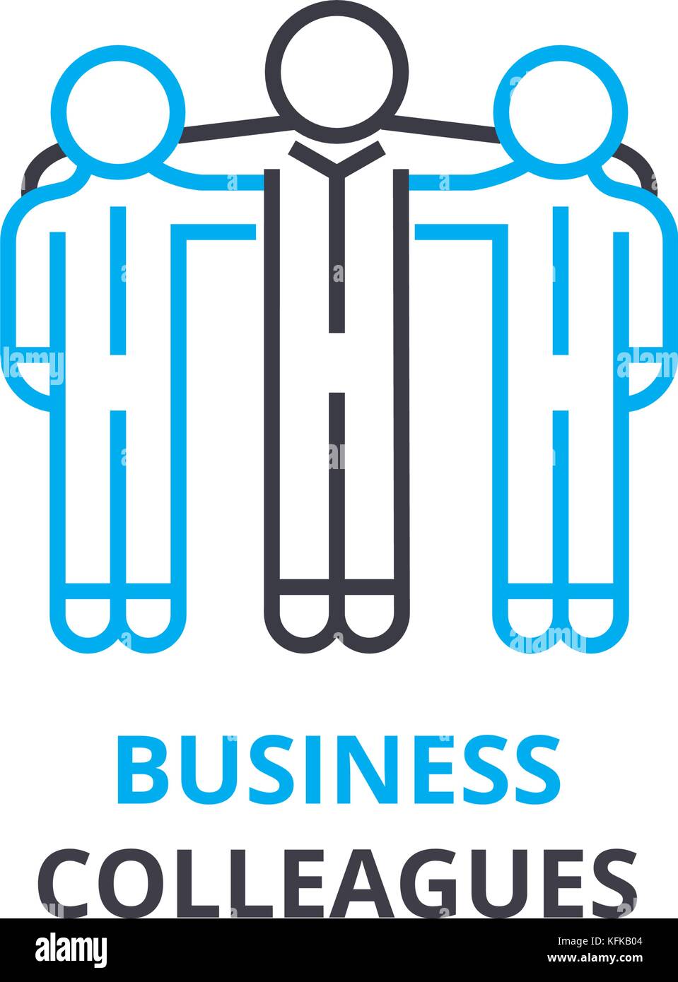 Business colleagues concept , outline icon, linear sign, thin line ...