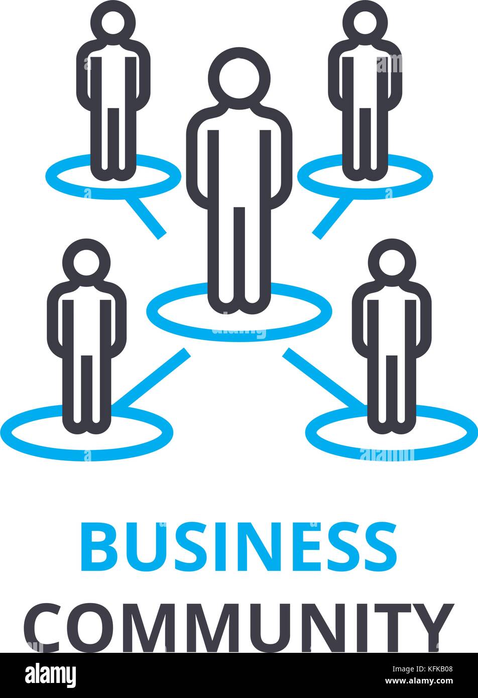 Business community concept , outline icon, linear sign, thin line ...
