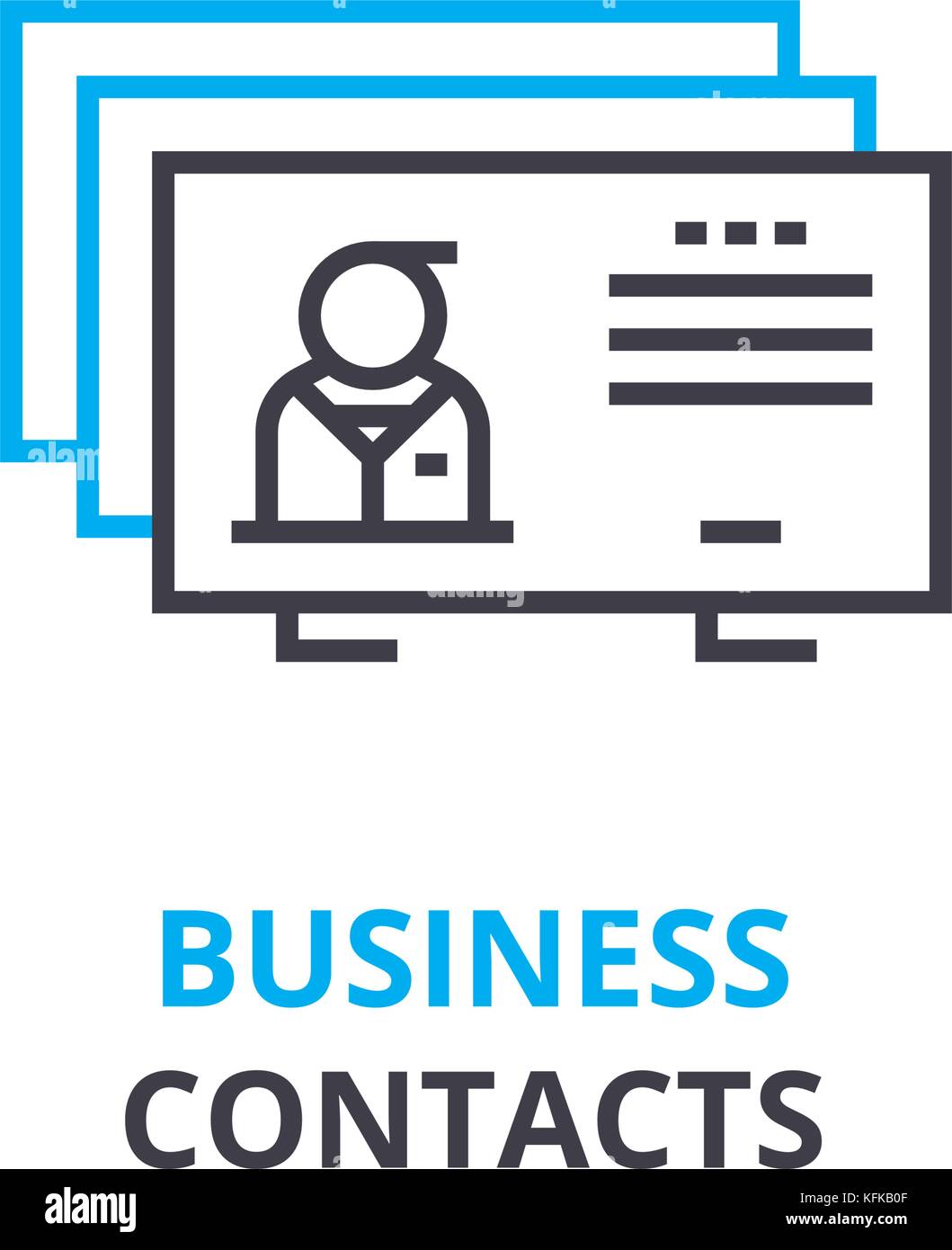 Business contacts concept , outline icon, linear sign, thin line ...