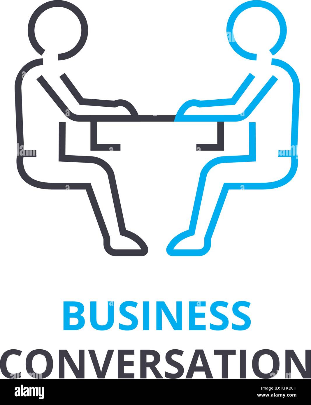 Business conversation concept , outline icon, linear sign, thin line ...